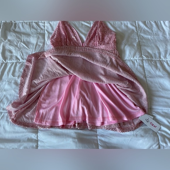 SHEIN | Dresses | Nwt Pink Sparkly Sequin Sequence Mini Party Dress ...